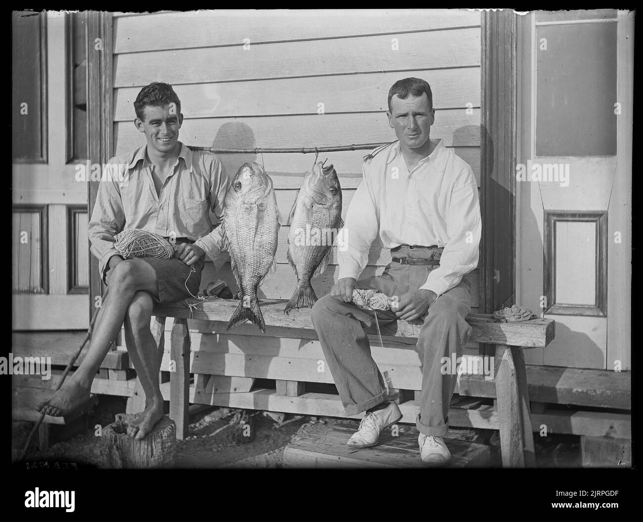 The rival fishermen , 26 February 1921, by Leslie Adkin. Gift of G. L ...