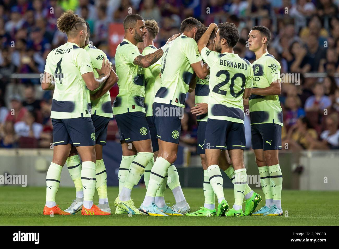 BARCELONA, SPAIN - AUGUST 24: Julian Alvarez of Manchester City ...