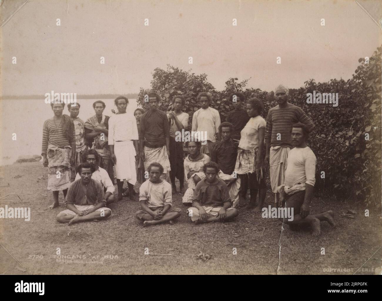 Tongans at Mua, 1884, by Burton Brothers Stock Photo - Alamy