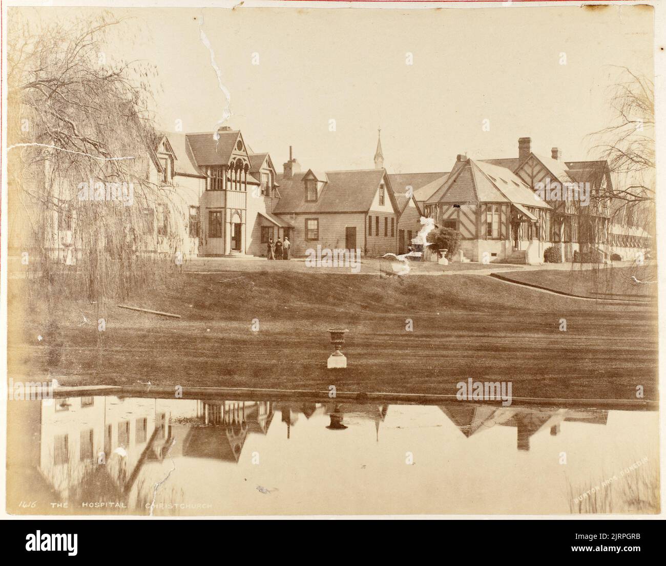 The Hospital - Christchurch, 1880s, Dunedin, by Burton Brothers Stock ...