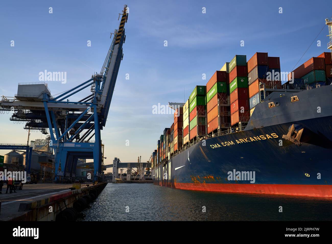 Odessa, Ukraine SIRCA 2019: Container ship in port at container ...