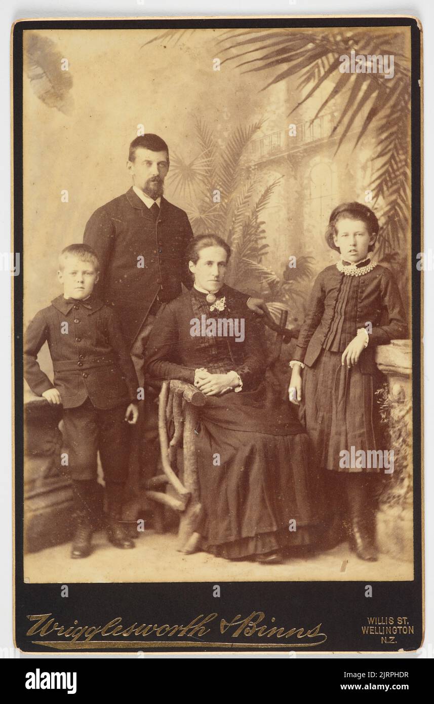 Family group, circa 1890, Wellington, by Wrigglesworth & Binns Stock ...