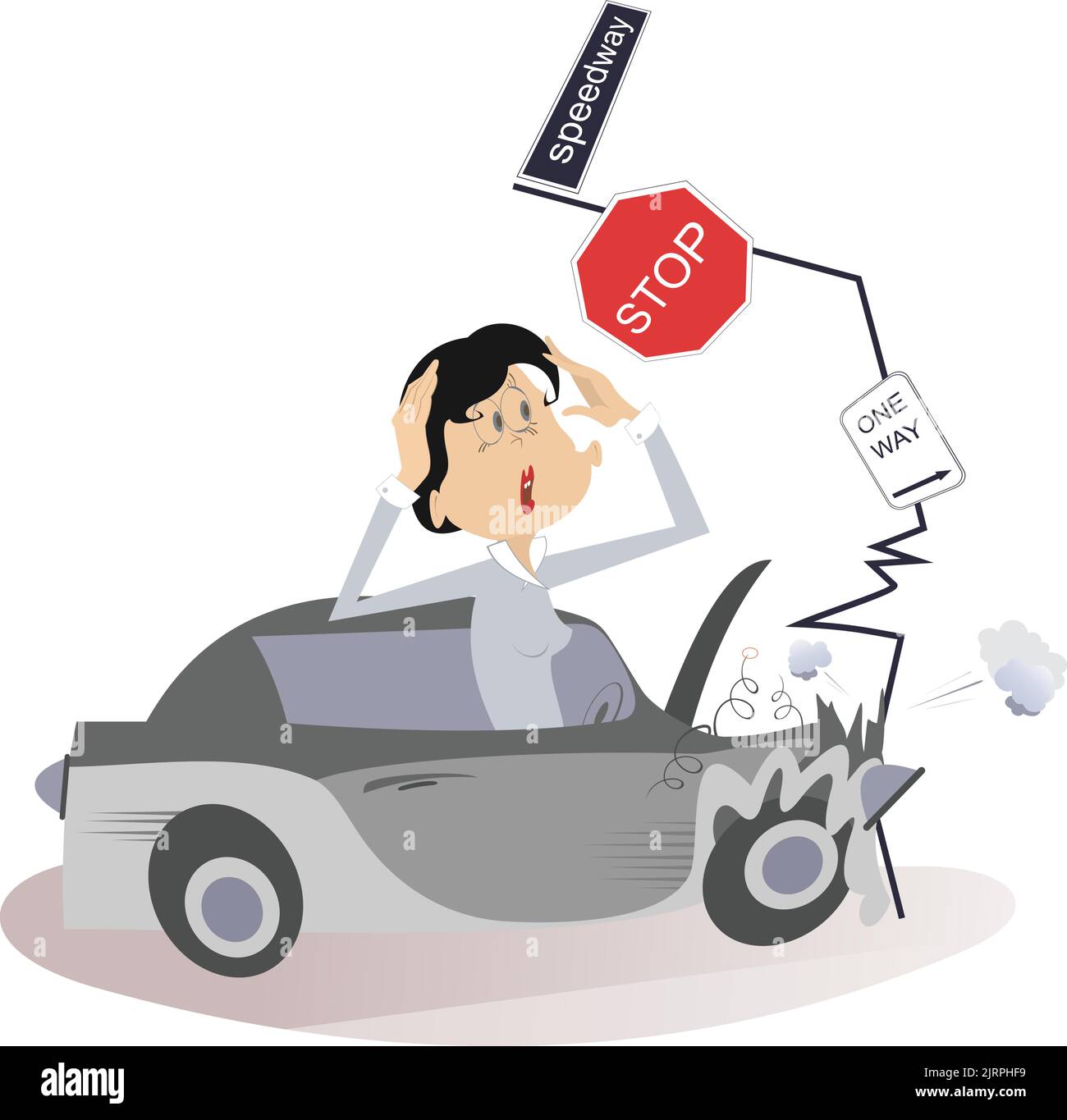 Accident teenager Stock Vector Images - Alamy