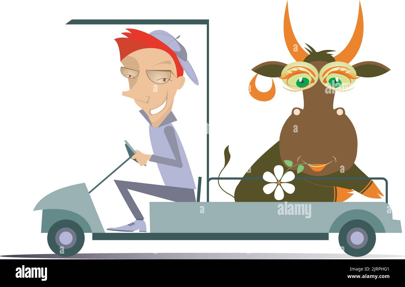 Cow driver Stock Vector Images - Alamy