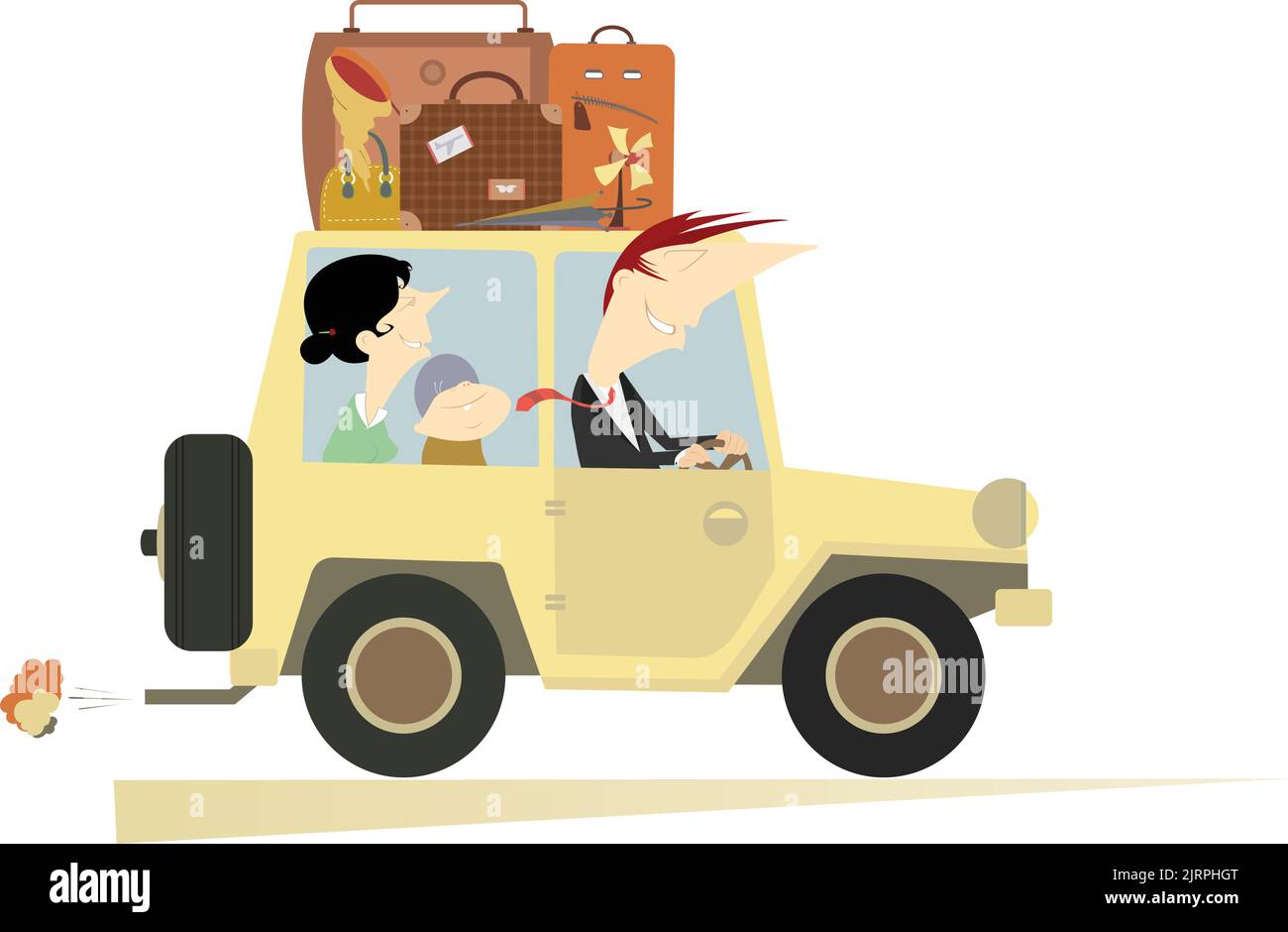 A family traveling Stock Vector Images - Alamy