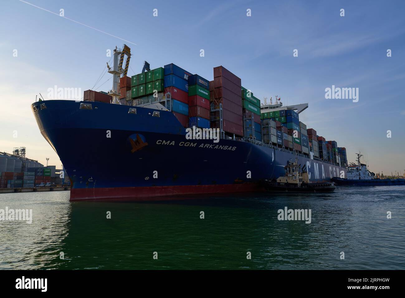 Odessa, Ukraine SIRCA 2019: Container ship in port at container ...