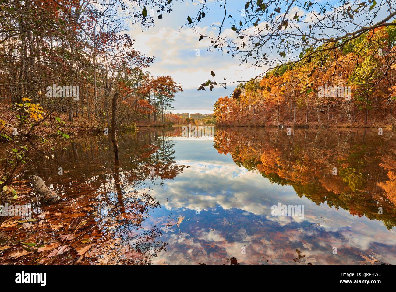 Bright autumn day in The Oak Mountain State Park Stock Photo - Alamy