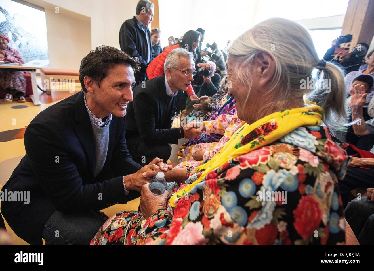 Cambridge Bay, Canada. 25th Aug, 2022. Prime Minister Justin Trudeau ...