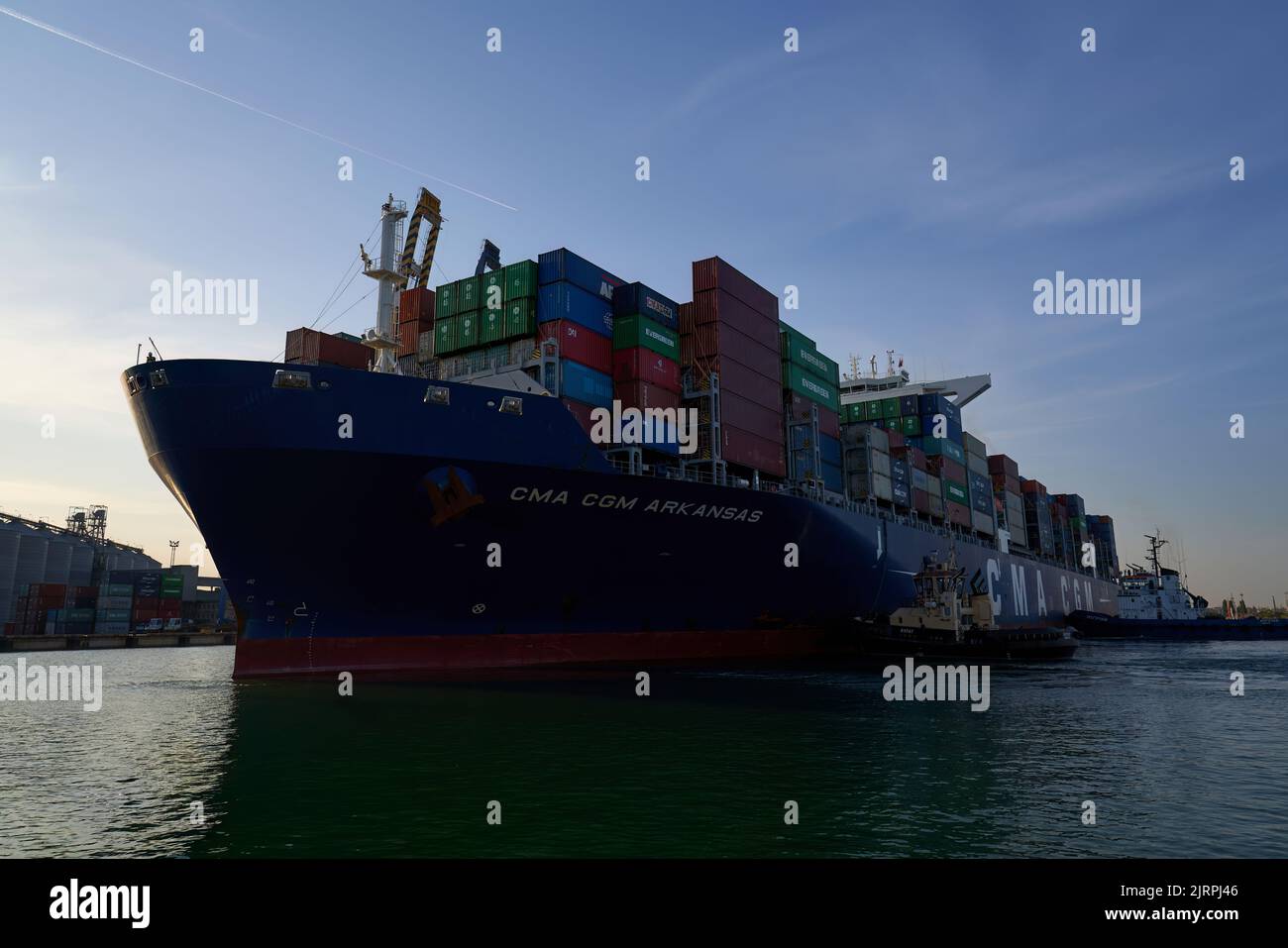 Odessa, Ukraine SIRCA 2019: Container ship in port at container ...