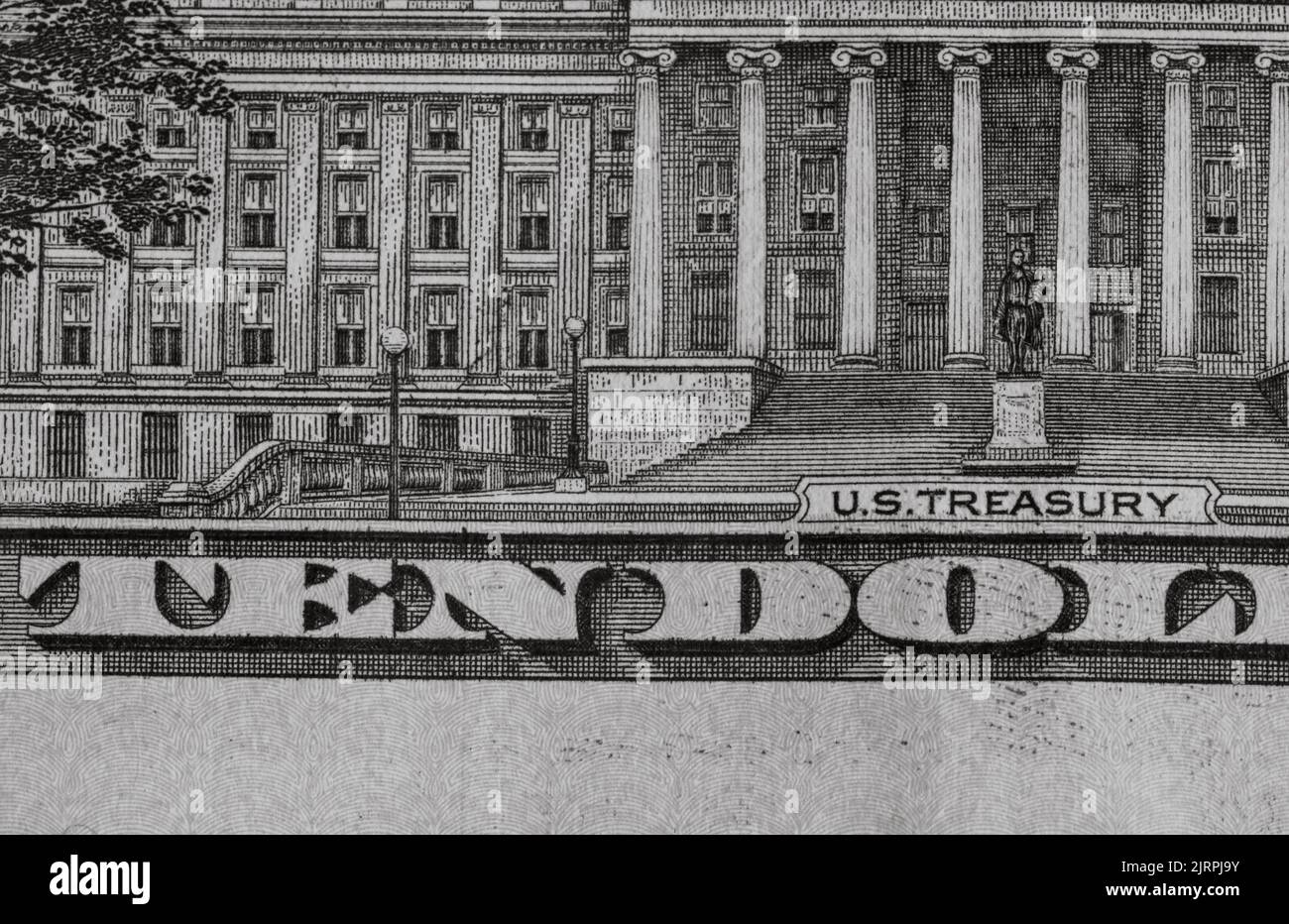 A grayscale closeup of a USD banknote - perfect for background Stock ...