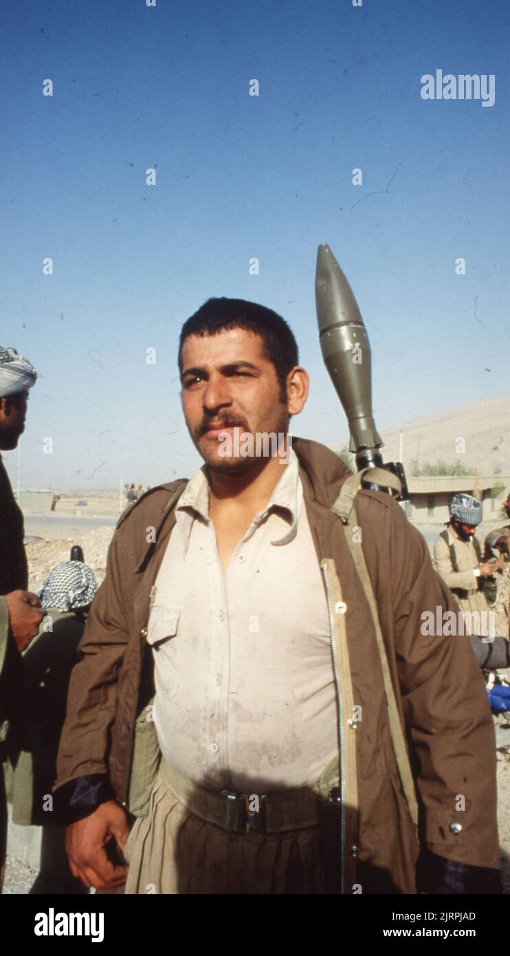 September 22 1980 Iraq Iran Border A Man Carrying An Rpg Rocket