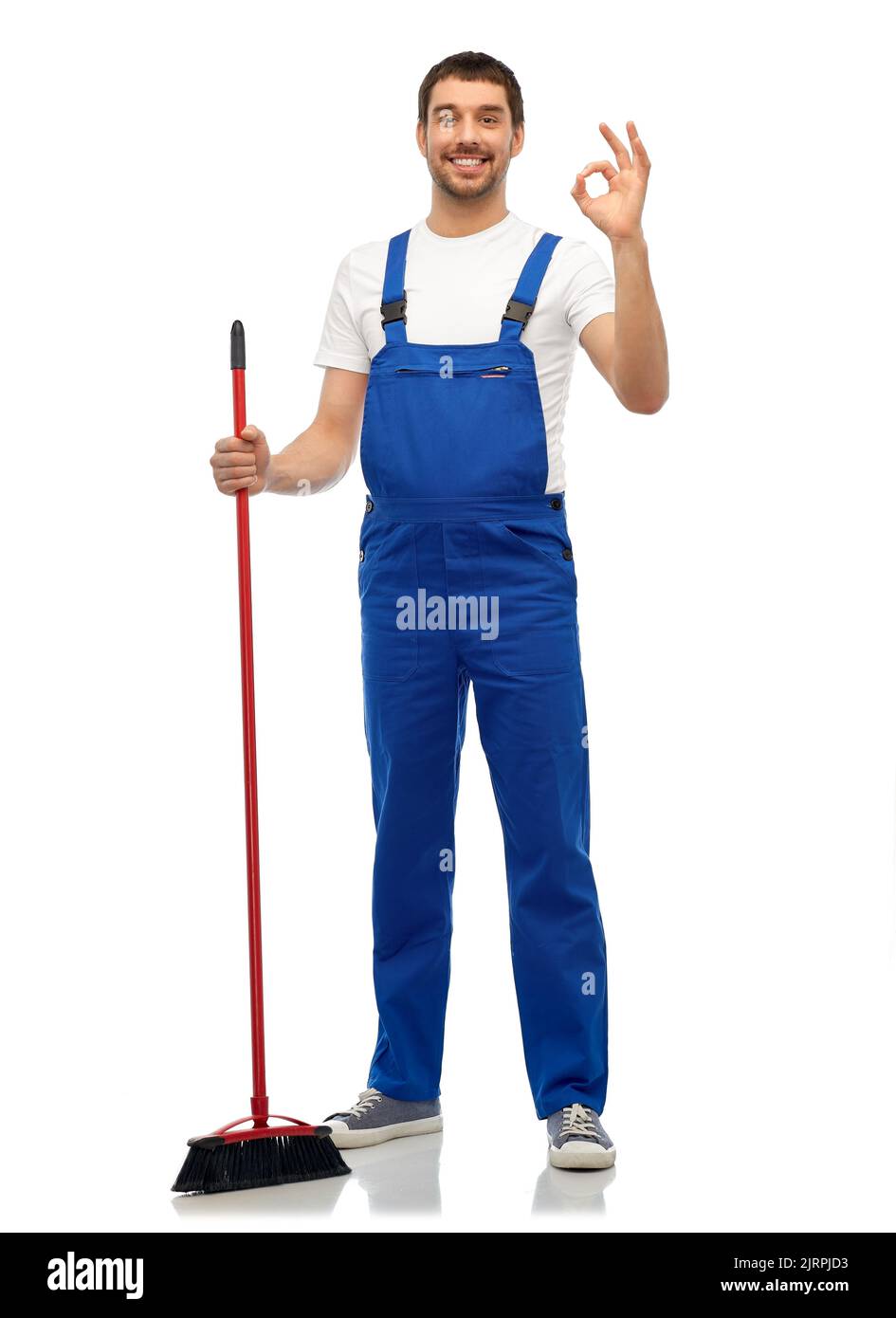 Fine man with broom hi-res stock photography and images - Alamy