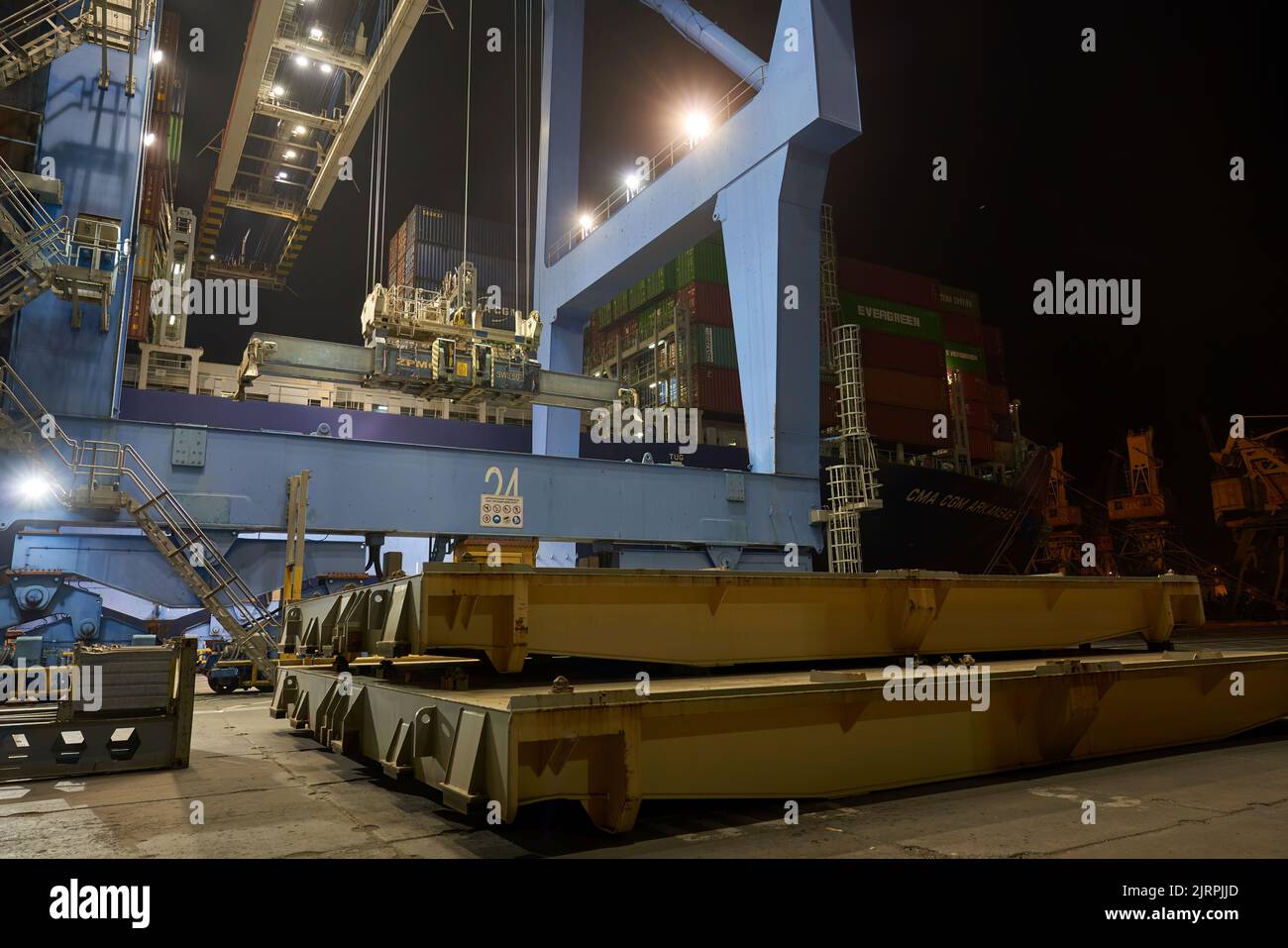 Odessa, Ukraine SIRCA 2019: container ship hold hatch at the terminal ...