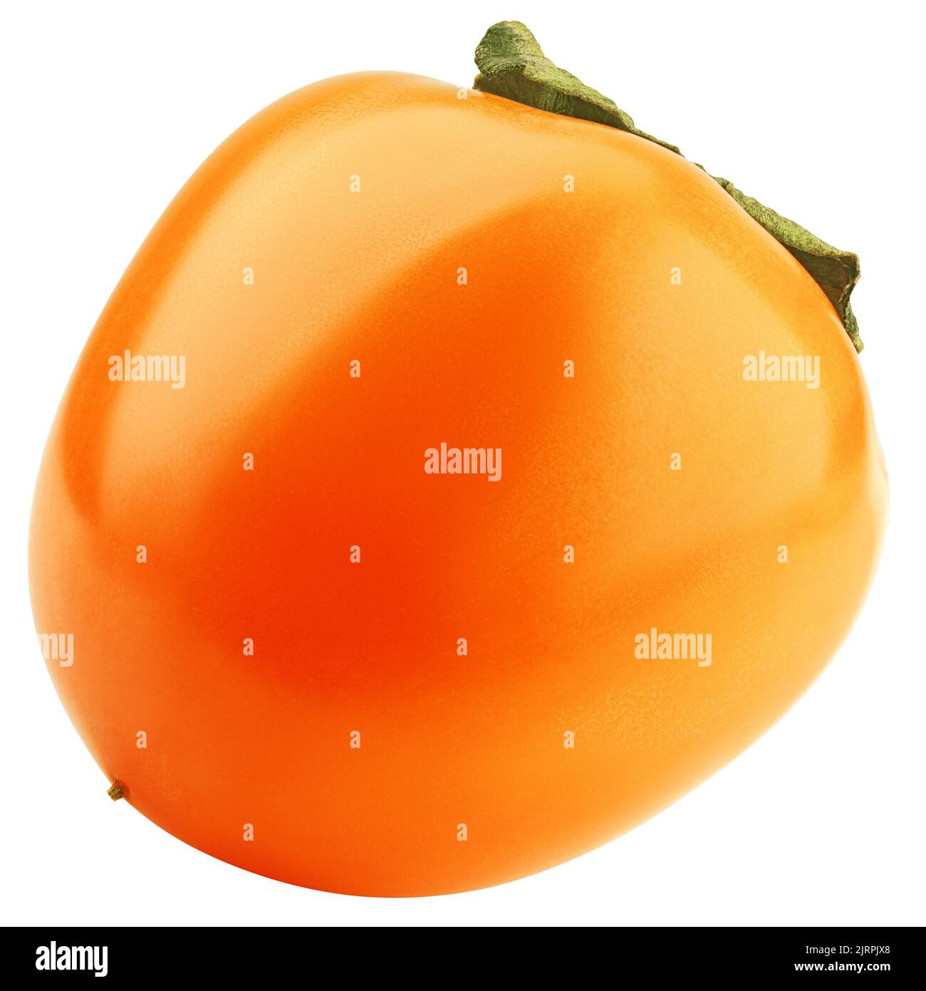 persimmon isolated on white background, clipping path, full depth of ...