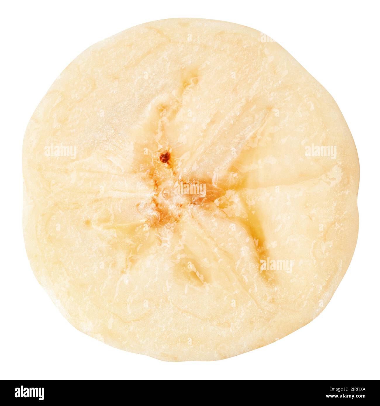 banana slice isolated on white background, clipping path, full depth of ...