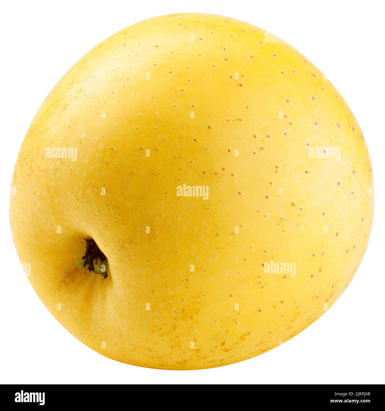 yellow apple isolated on white background, clipping path, full depth of ...