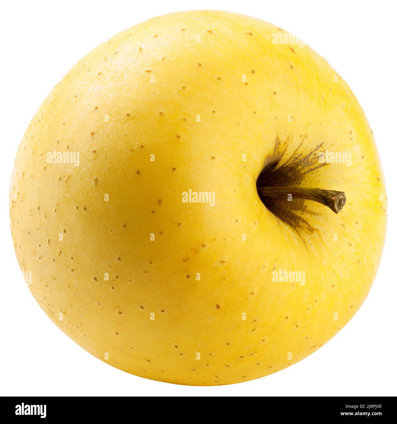 yellow apple isolated on white background, clipping path, full depth of ...