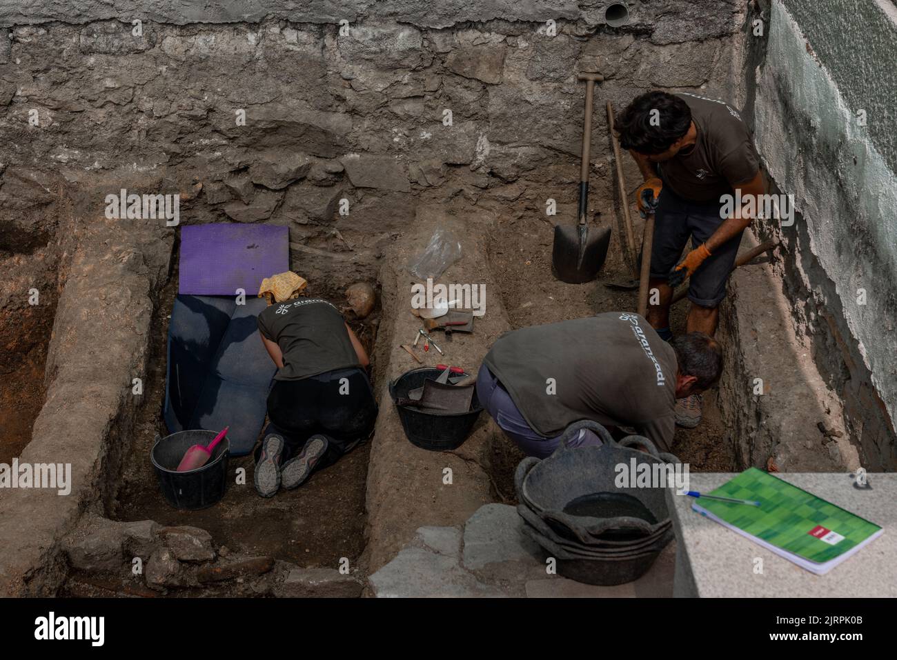 Team members of the Aranzandi Science Society seen working in the ...