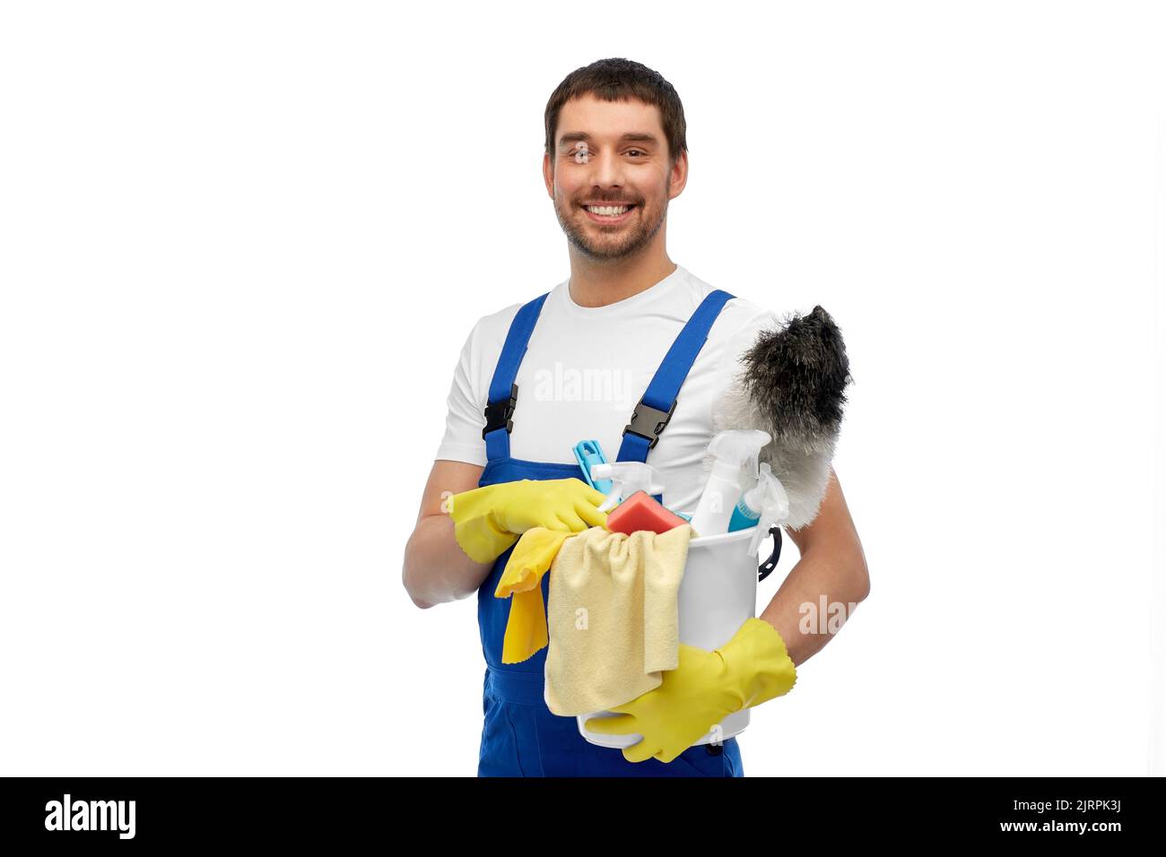 Male cleaner overall hi-res stock photography and images - Alamy