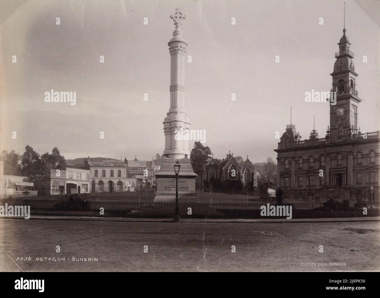 Octagon, Dunedin, 1890s, by Burton Brothers Stock Photo - Alamy