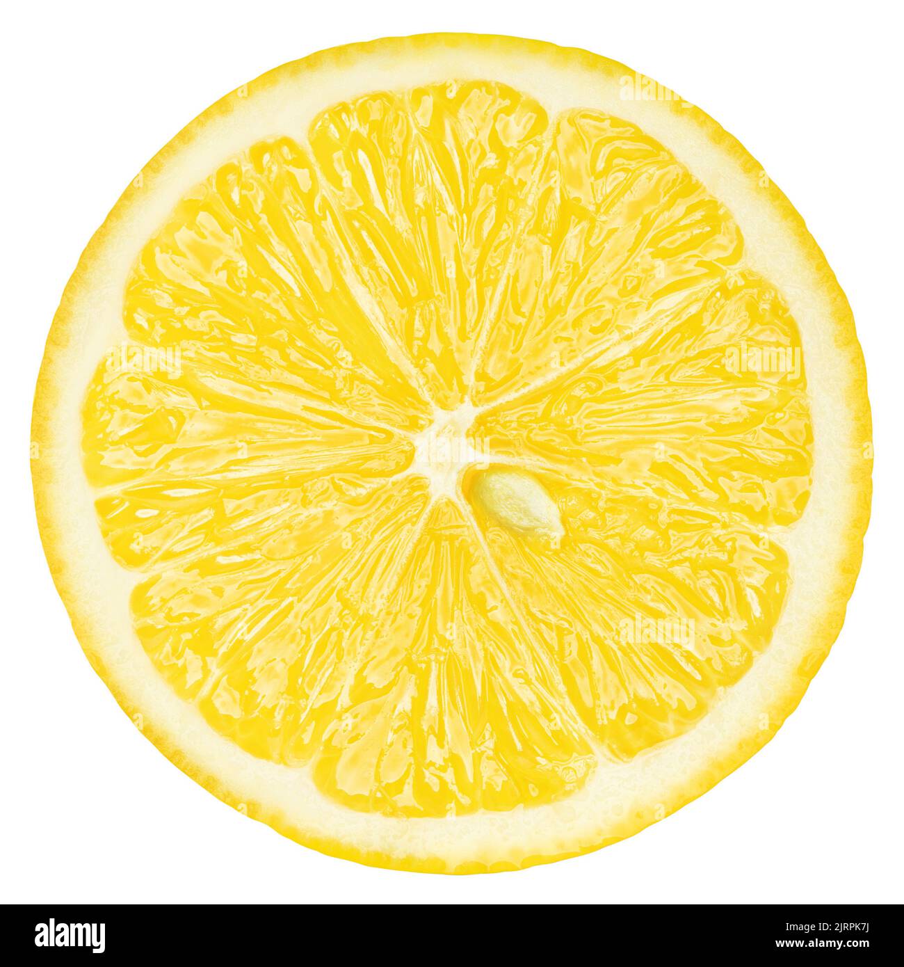lemon slice, clipping path, isolated on white background full depth of ...