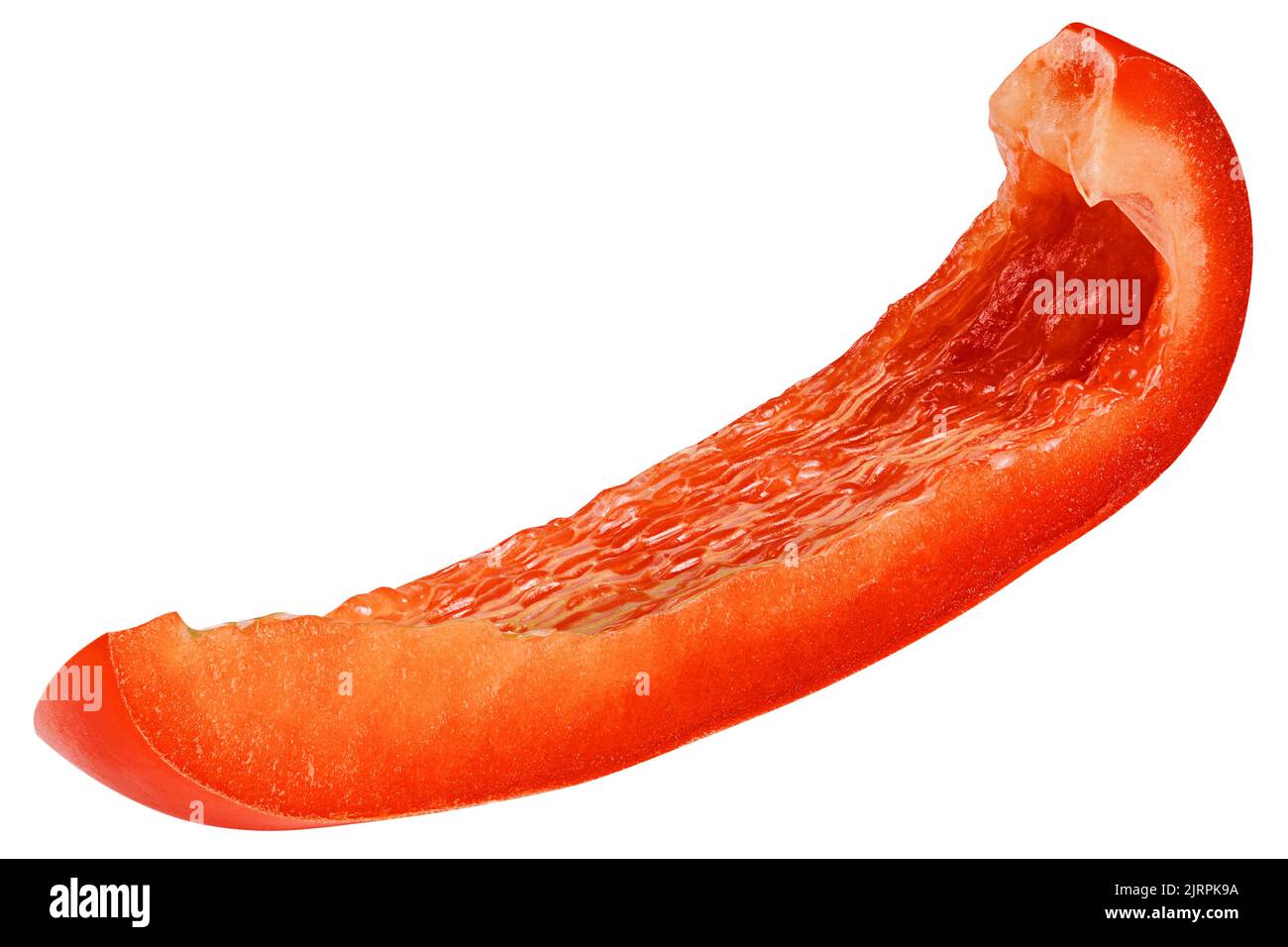 sweet pepper slice, paprika, isolated on white background, clipping ...