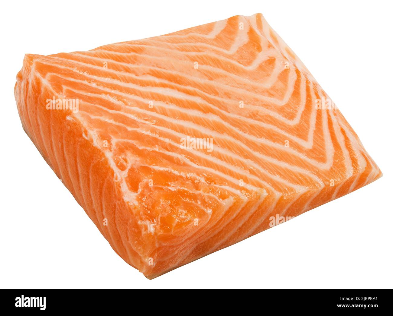 raw salmon, fish isolated on white background, clipping path, full ...