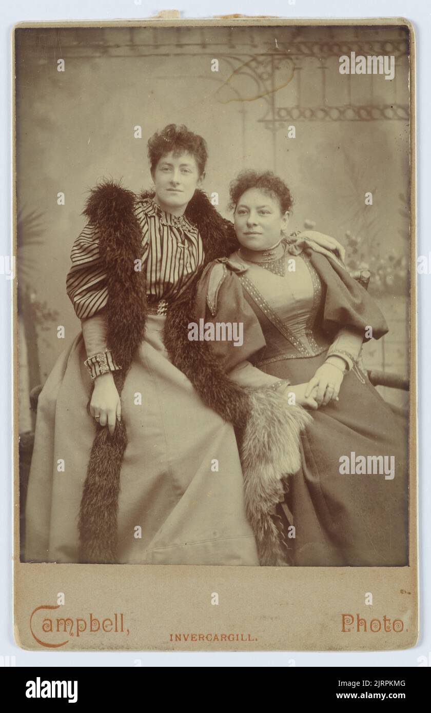 Matilda Jane and Ethel May Howell, 1890s, Invercargill, by Charles ...
