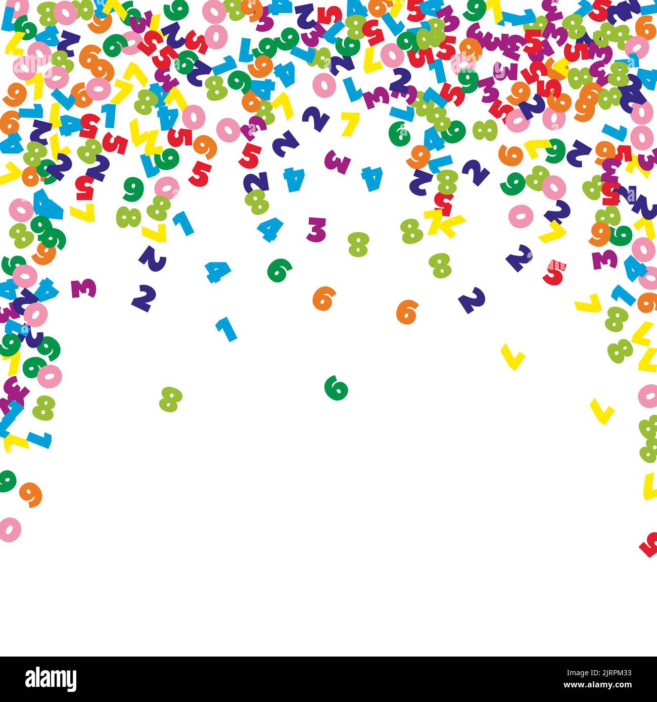 Falling colorful numbers. Math study concept with flying digits ...