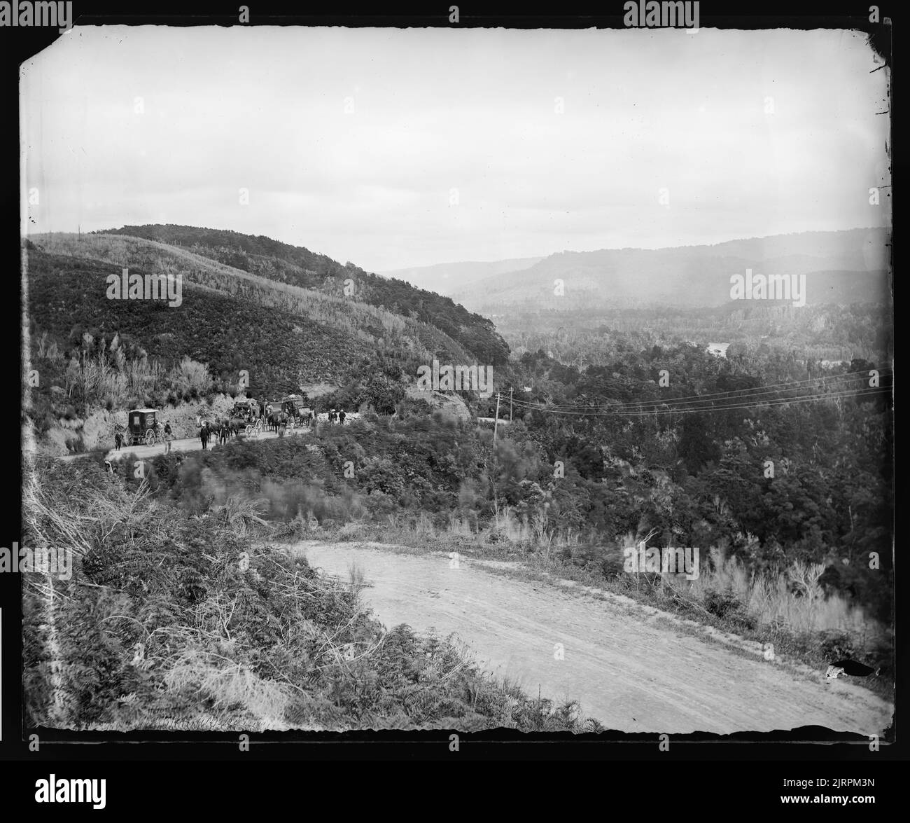 The Mungaroa [Mangaroa] Hill and Valley, looking down towards ...