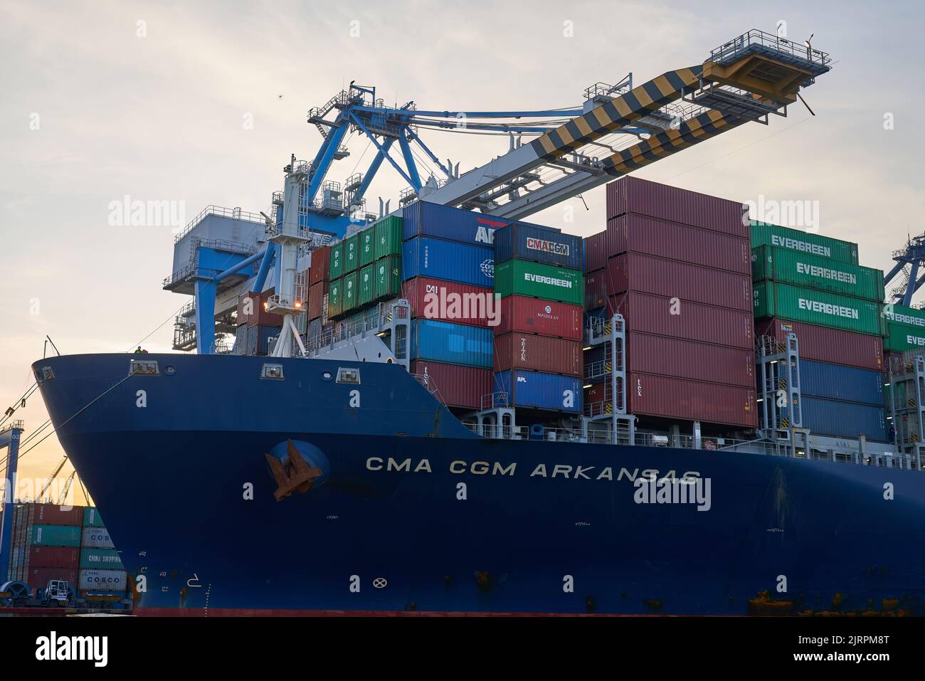 Odessa, Ukraine SIRCA 2019: Container ship in port at container ...