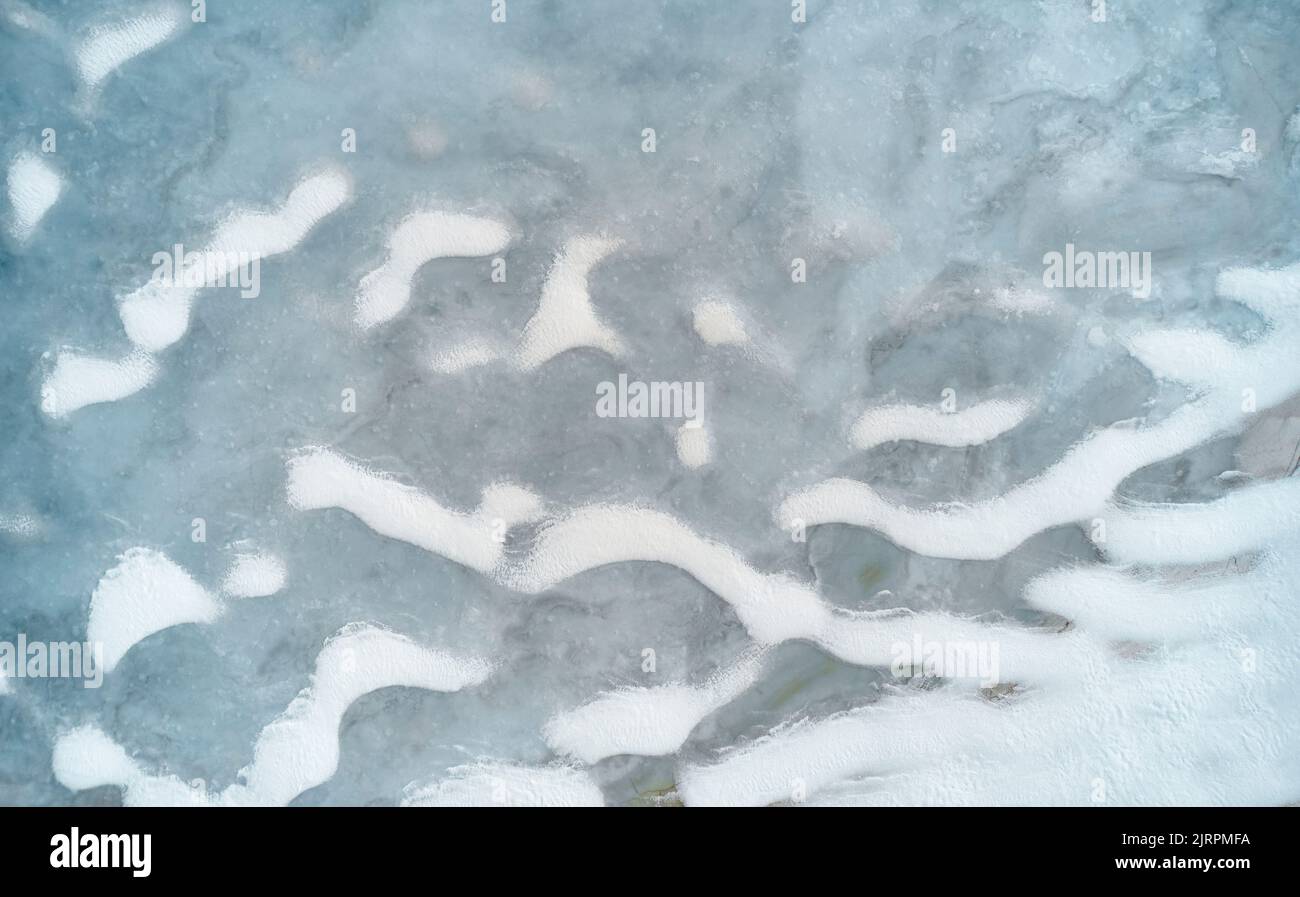 Frozen reservoir in winter in countryside Stock Photo - Alamy