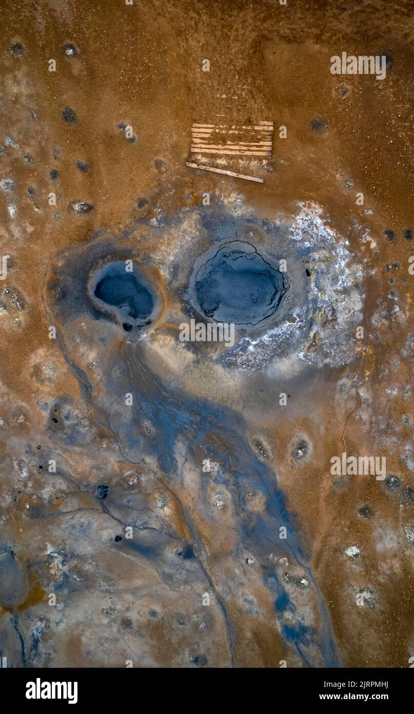 Volcanic terrain with geothermal fissures Stock Photo - Alamy