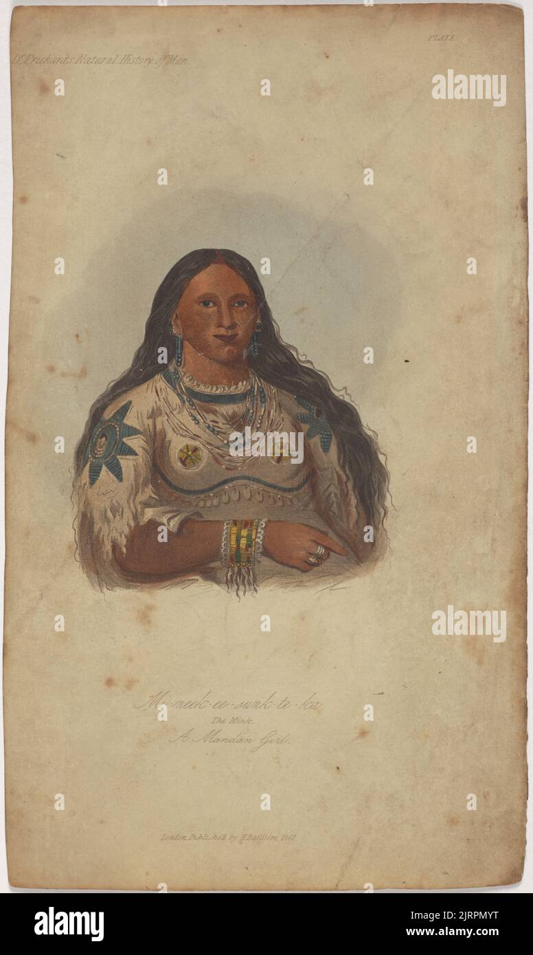 Mi-neek-ee-sunk-te-ka, the mink, a Mandan girl. From: The Natural ...