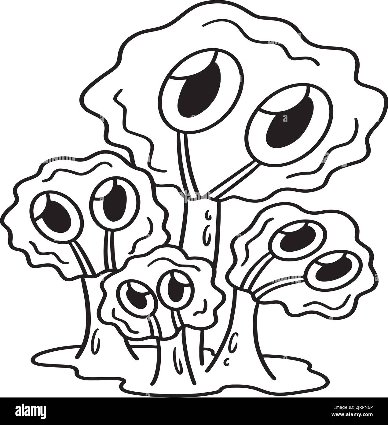 Space Alien Isolated Coloring Page for Kids Stock Vector Image & Art ...