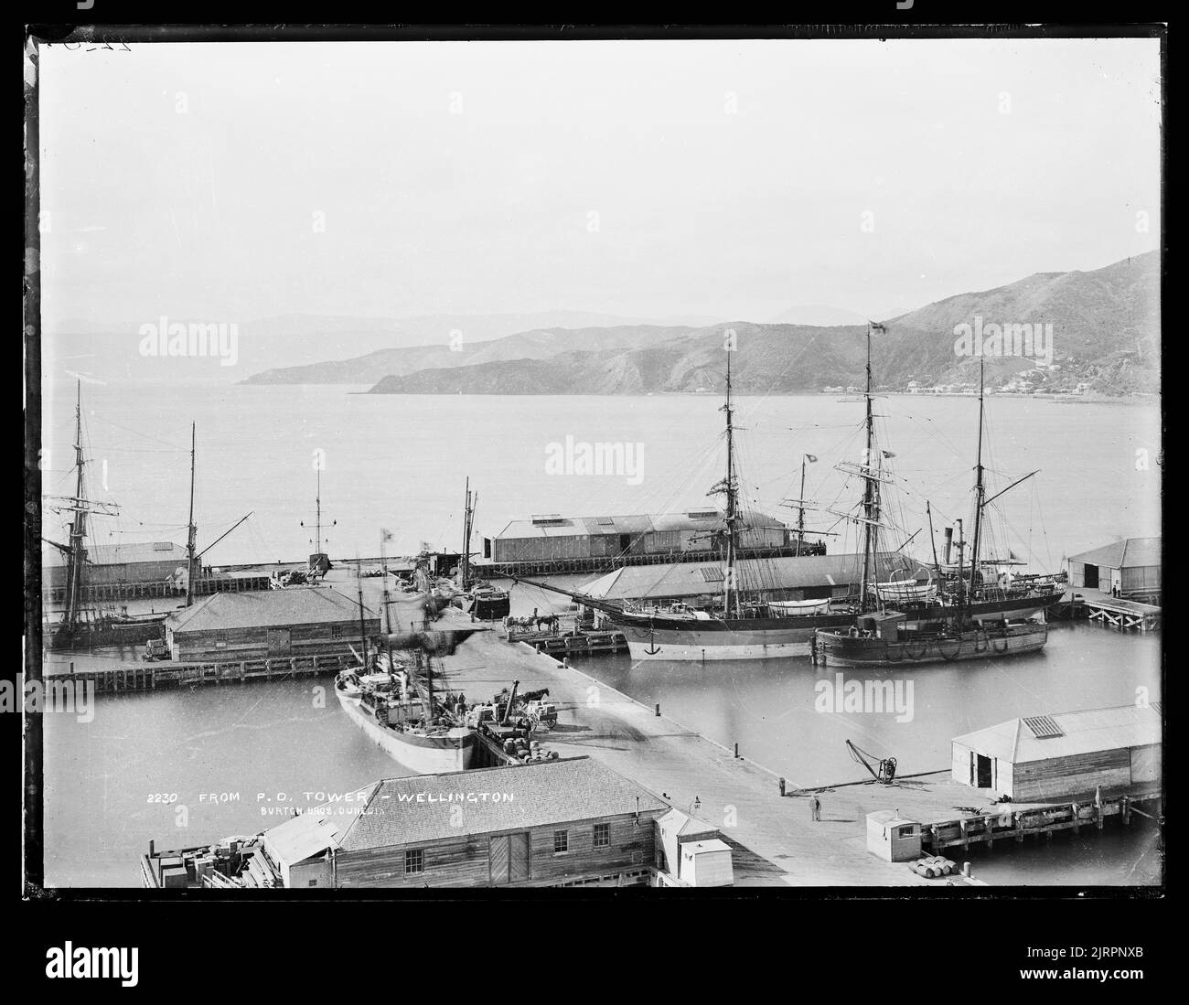 Wellington from Post Office Tower, 1880-1887, Dunedin, by Burton ...