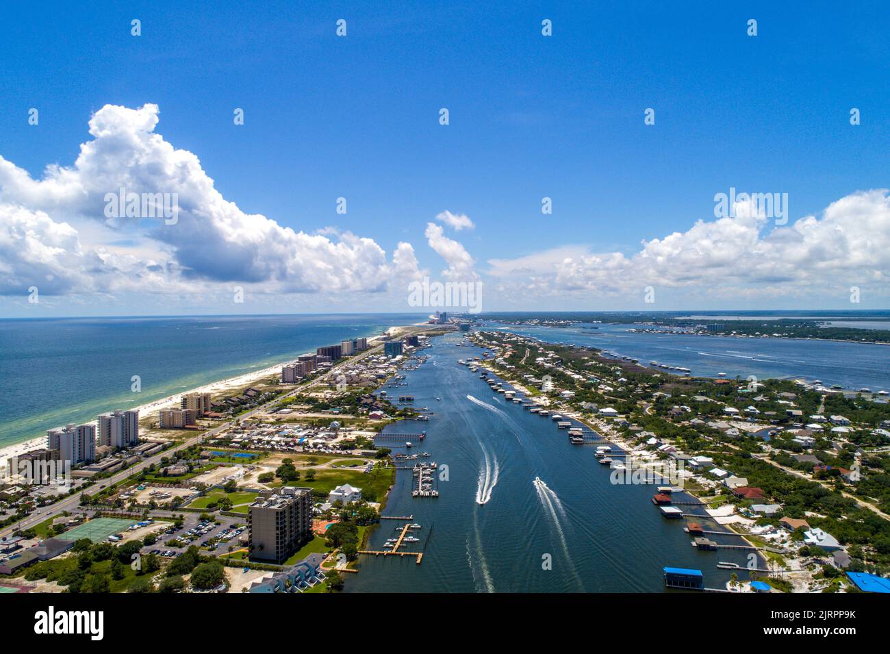 Aerial view of Perdido Key and Ono Island Stock Photo - Alamy