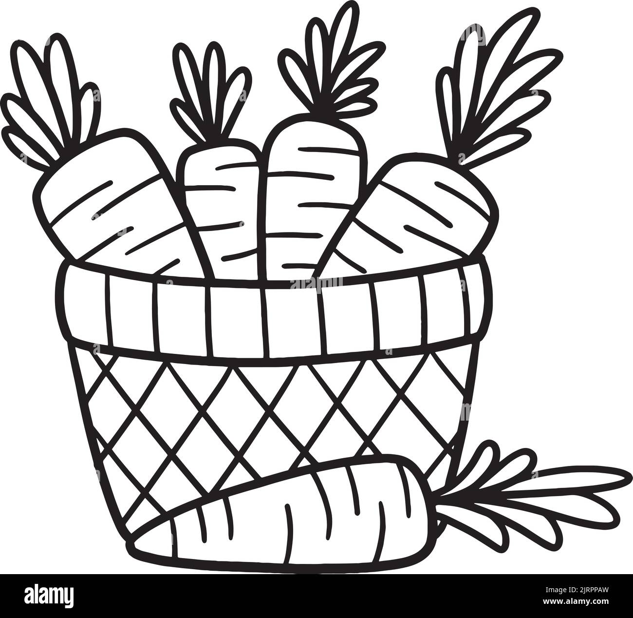 Carrot Isolated Coloring Page for Kids Stock Vector Image & Art - Alamy