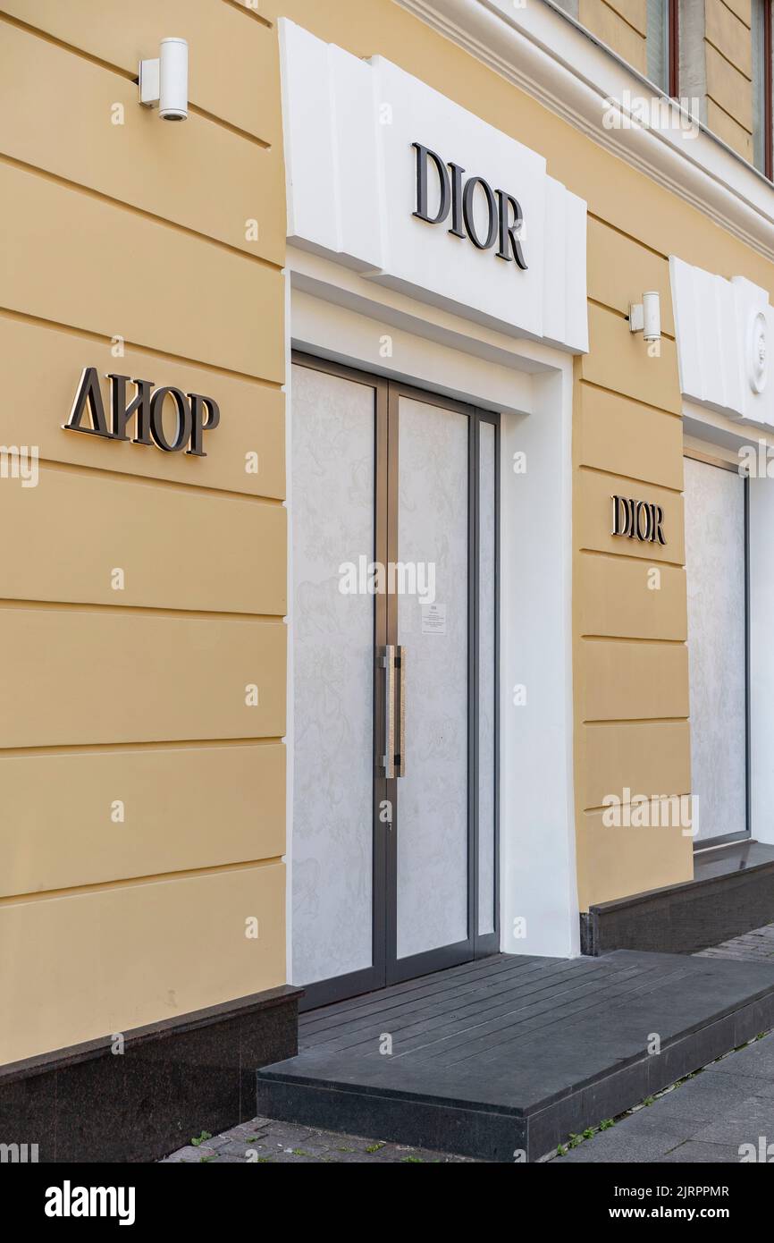 Saint-Petersburg Russia Nevsky prospect, Dior store temporarily closed ...