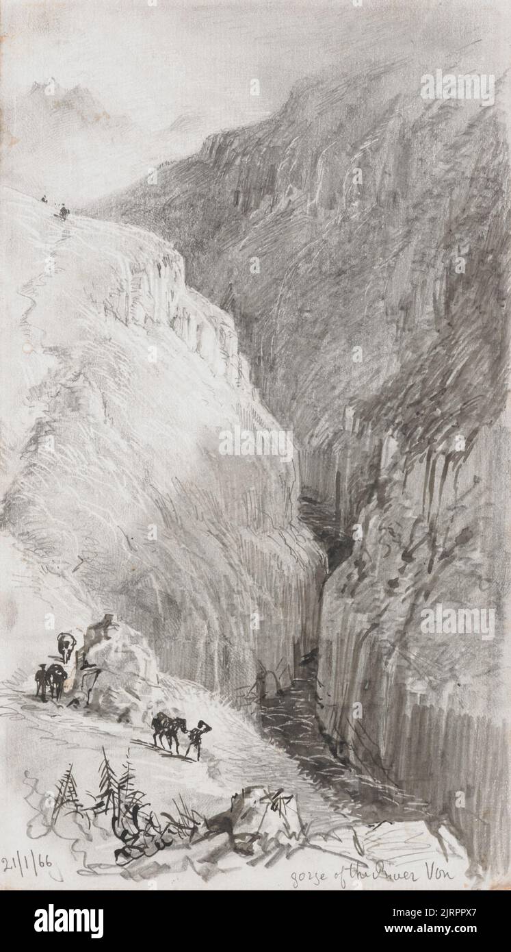 Gorge of the River Von, 1866, by Nicholas Chevalier. Gift of Mrs ...
