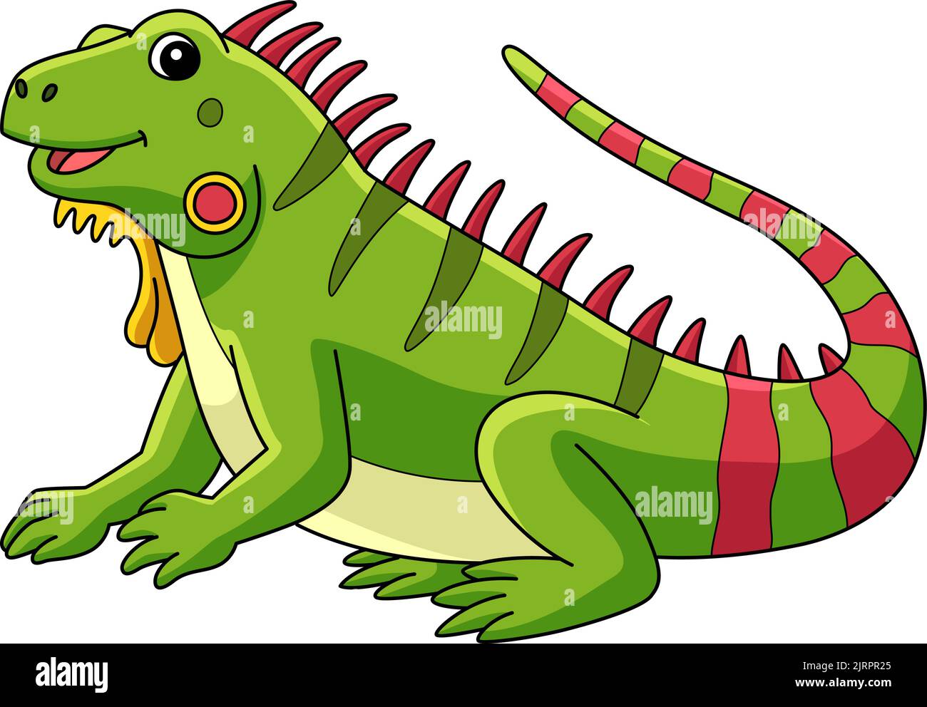 Iguana Animal Cartoon Colored Clipart Illustration Stock Vector Image ...