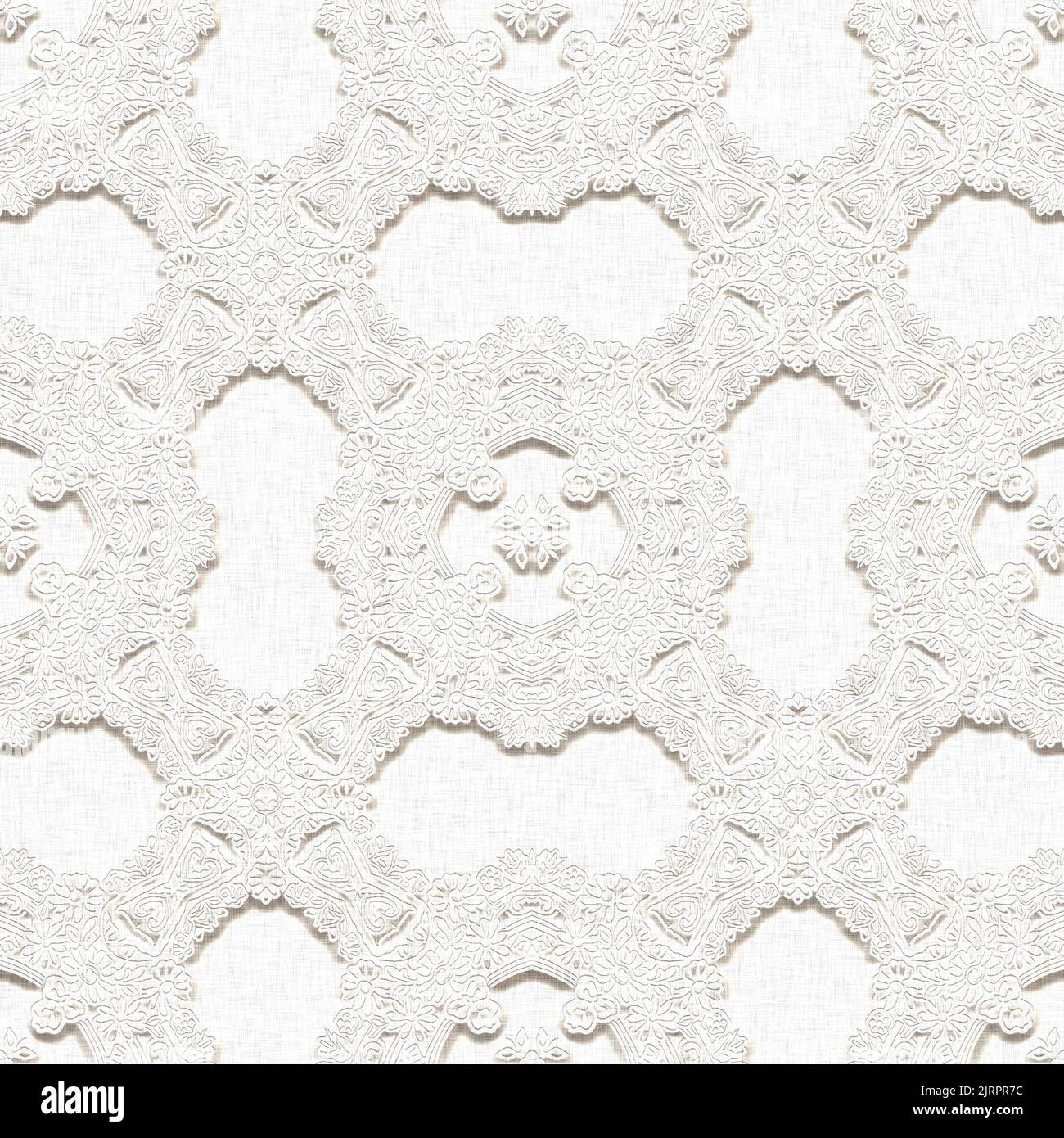 White on White linen lace effect background. Minimal stylish wedding ...