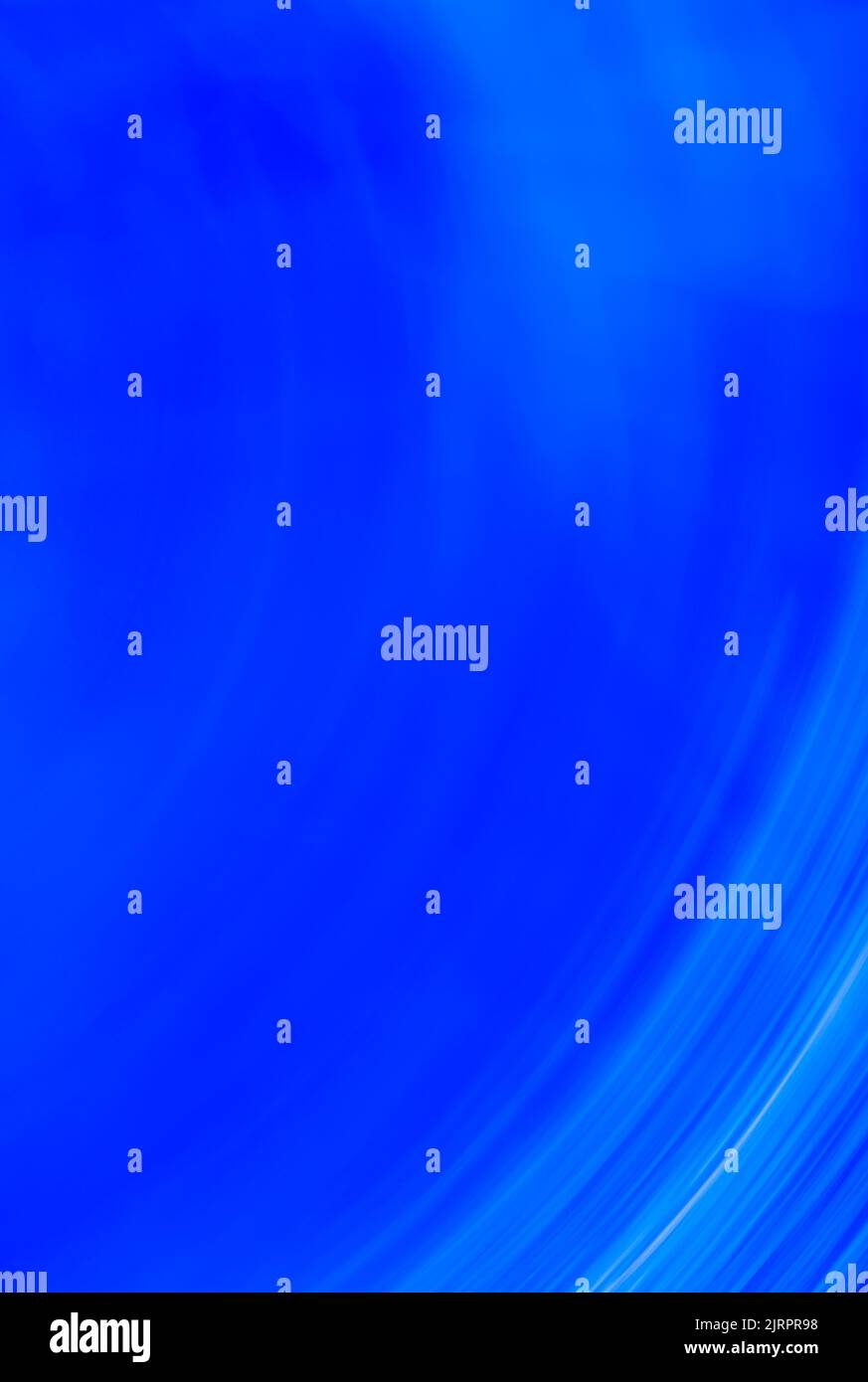 Bright blue vertical abstract banner with curved lines at the bottom of ...