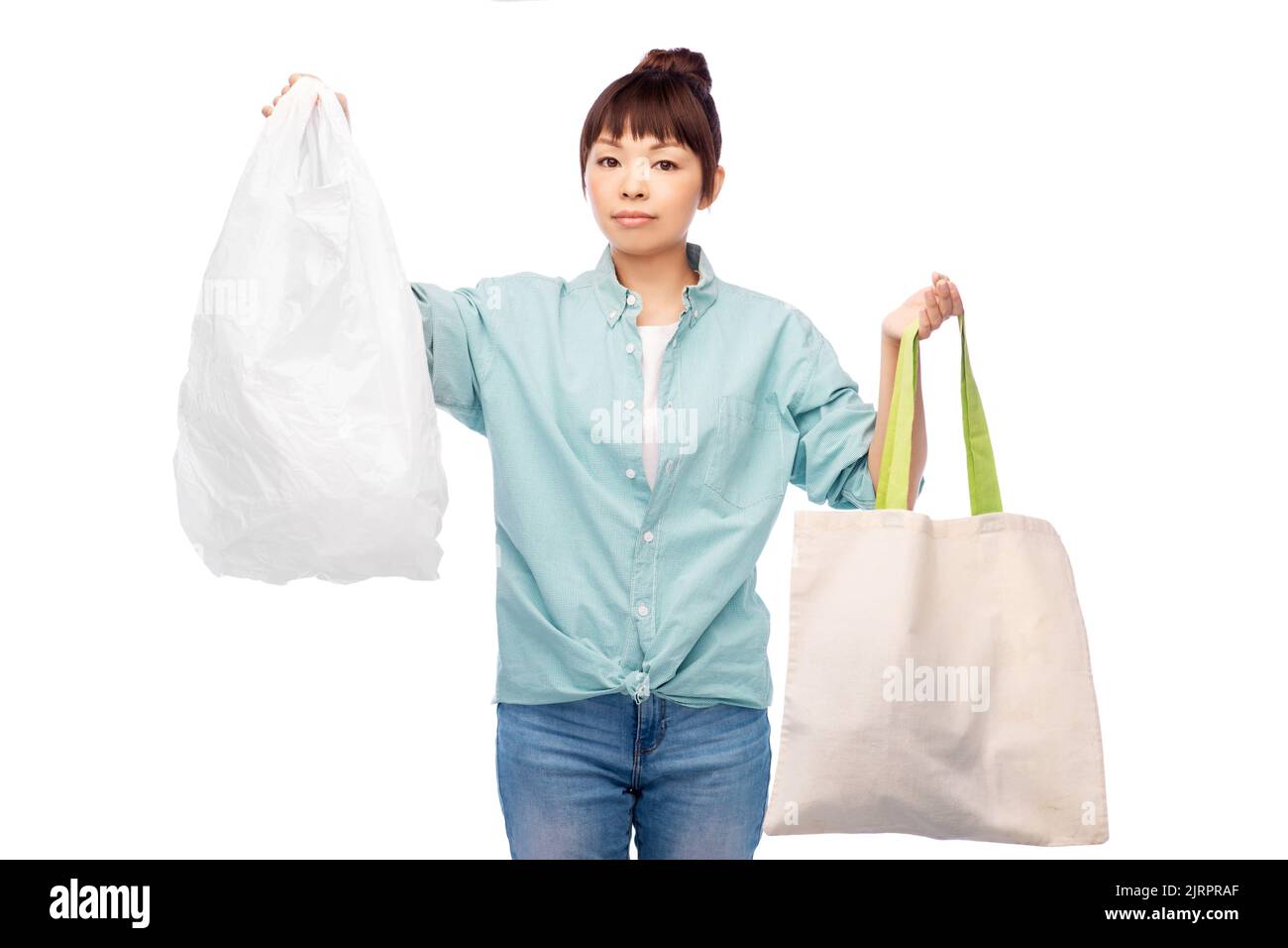 Recycled plastic shopping bags hi-res stock photography and images - Alamy