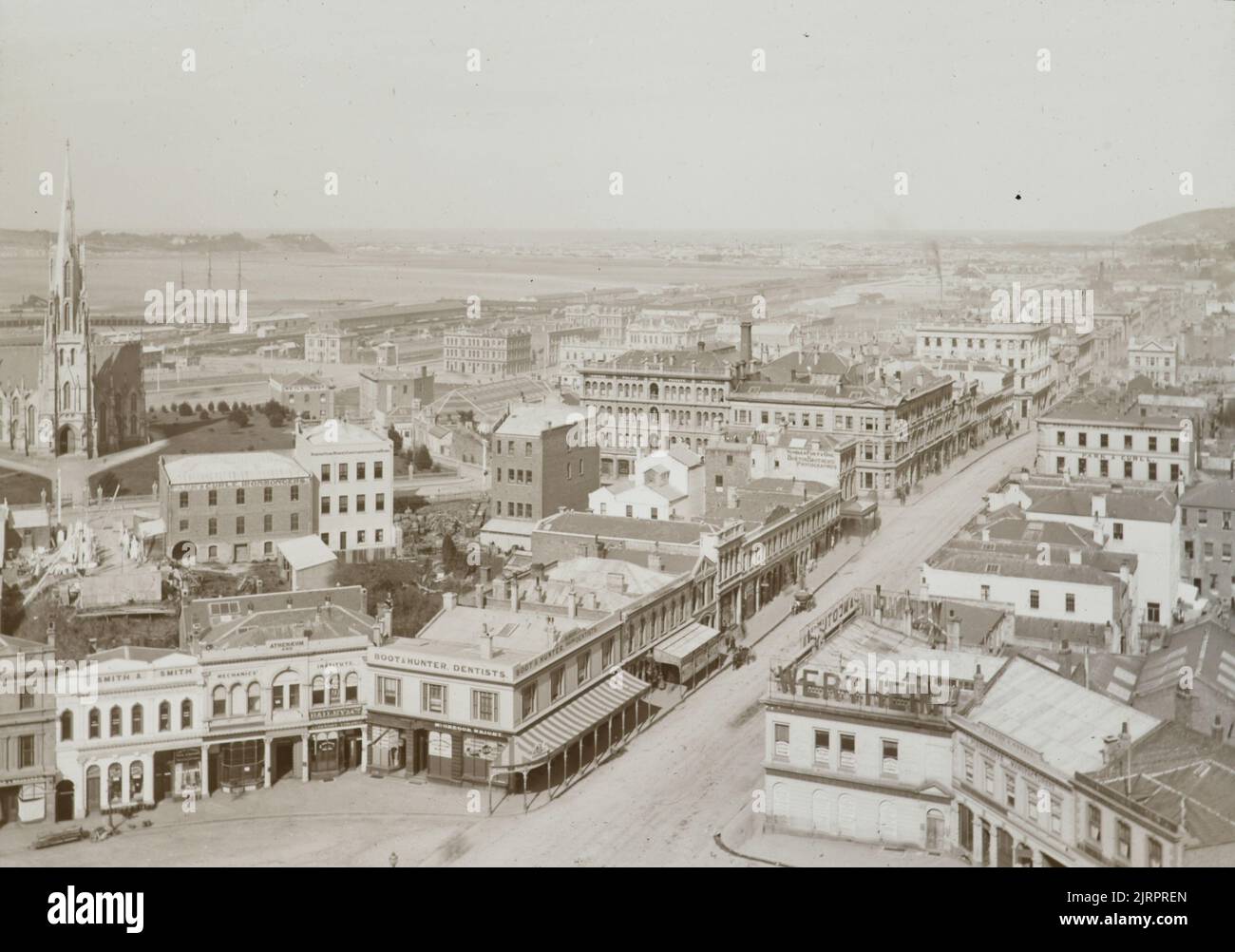 Dunedin from town hall tower dunedin from town hall tower hi-res stock ...