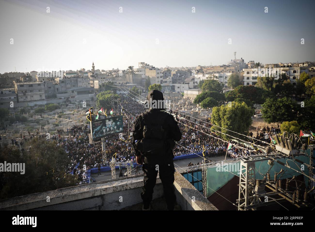 Gaza, Palestine. 25th Aug, 2022. Fighter of the Al-Quds Brigades, the ...