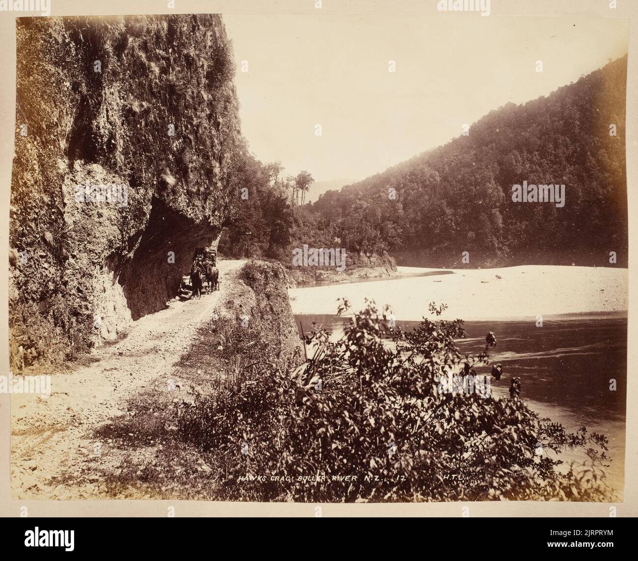 Hawk's Crag, Buller River. From the album: Untitled landscape, circa ...