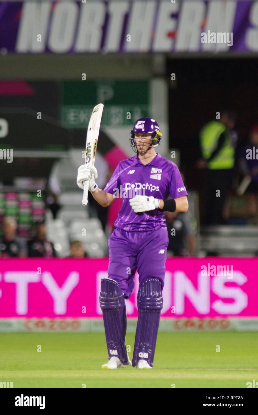 Leeds, England, 21 August 2022. Adam Hose batting for Northern ...