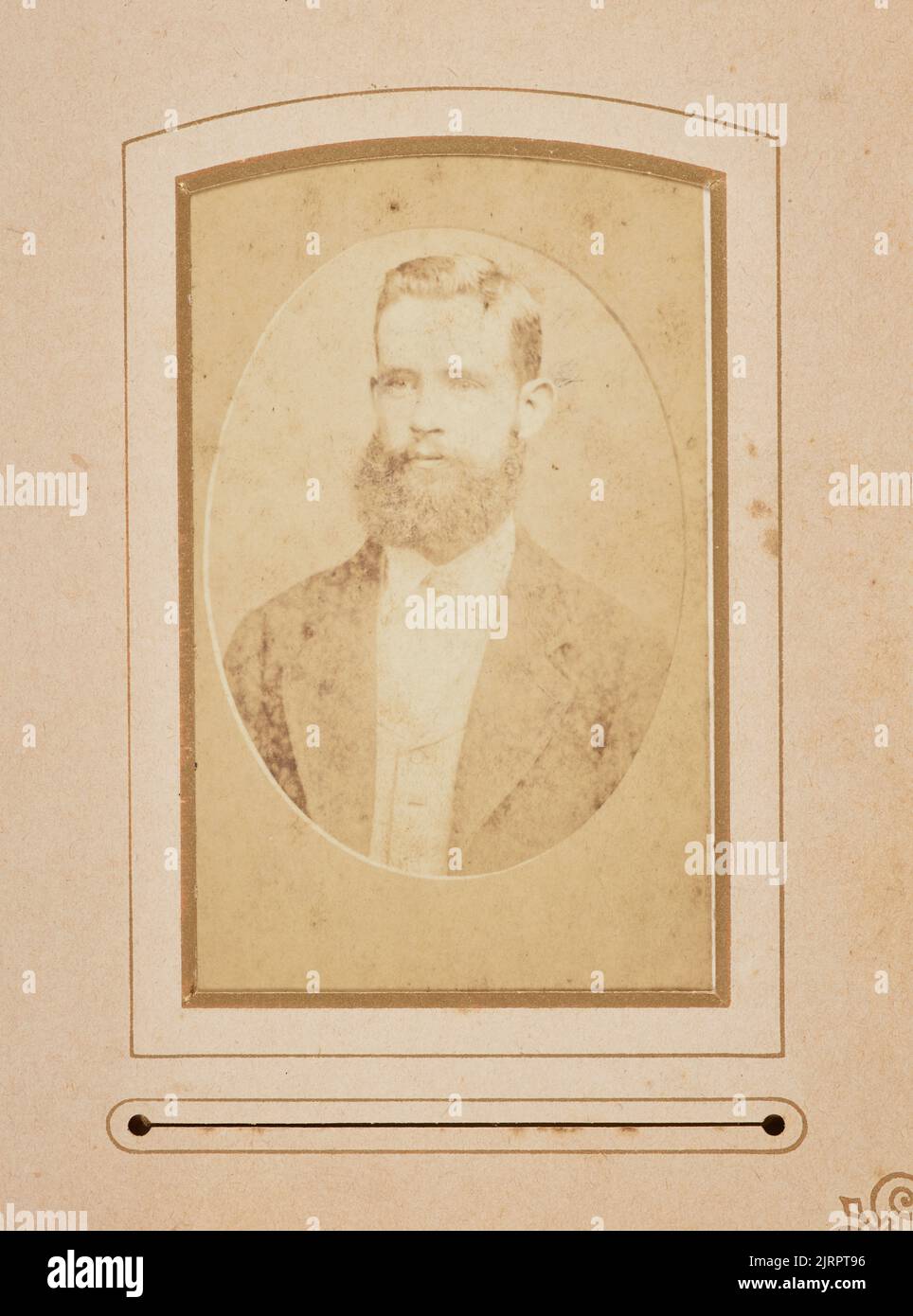 Man with fair hair and beard. From the album: Oliver family album, 1860 ...