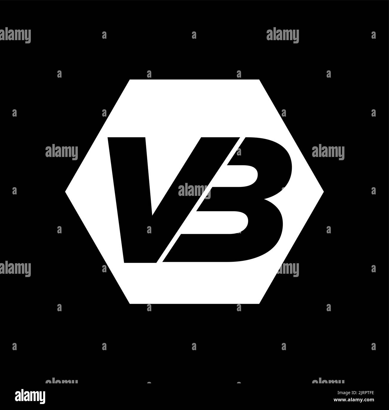 A minimalistic design of a logo illustration with the letters "VB" on a ...